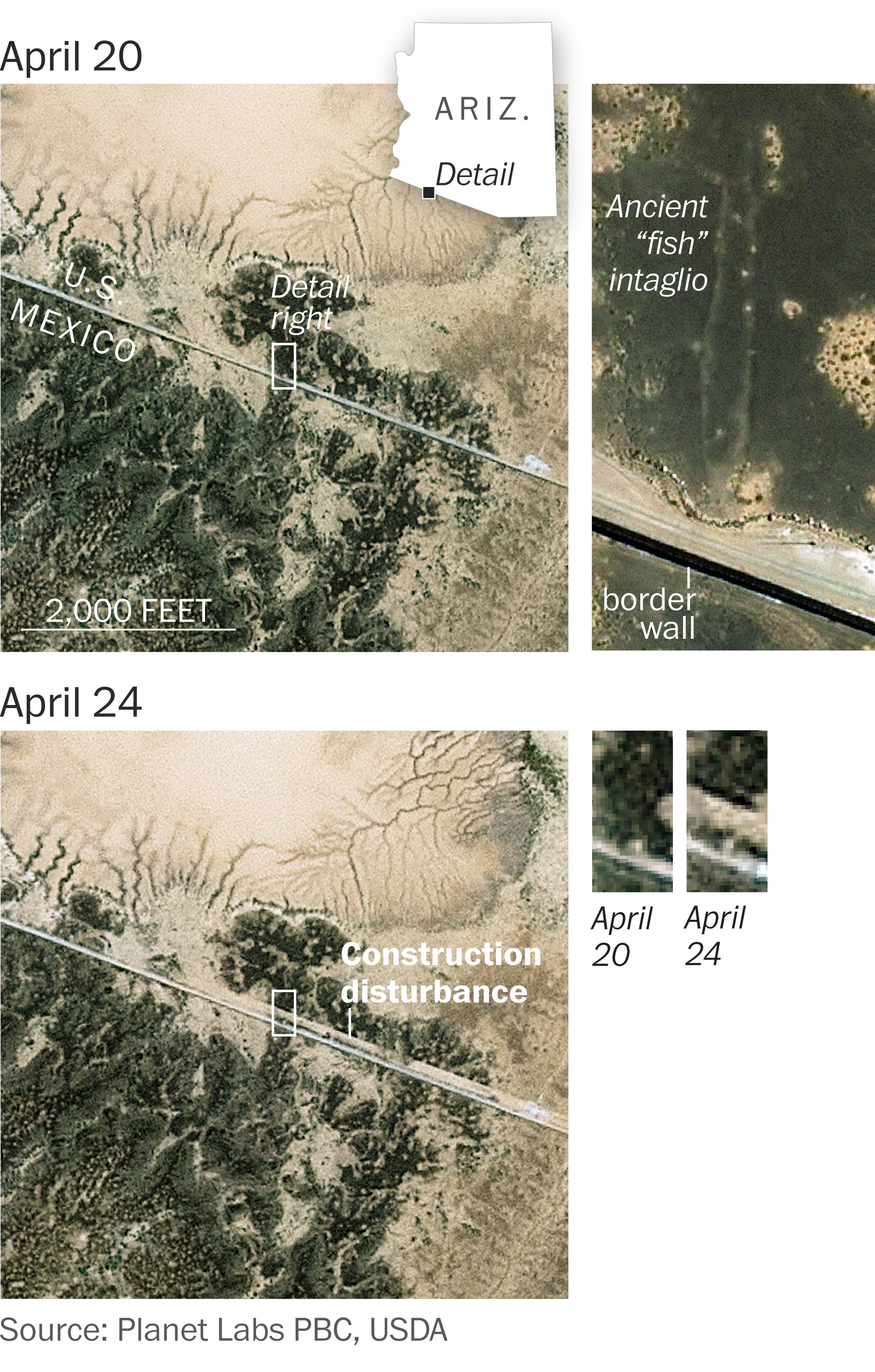 Trump’s border wall expansion bulldozes an ancient tribal site - The ...