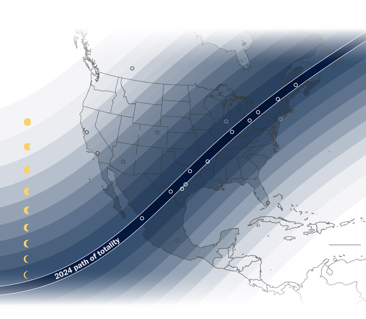See what the April 8, 2024, solar eclipse will look like in your city ...