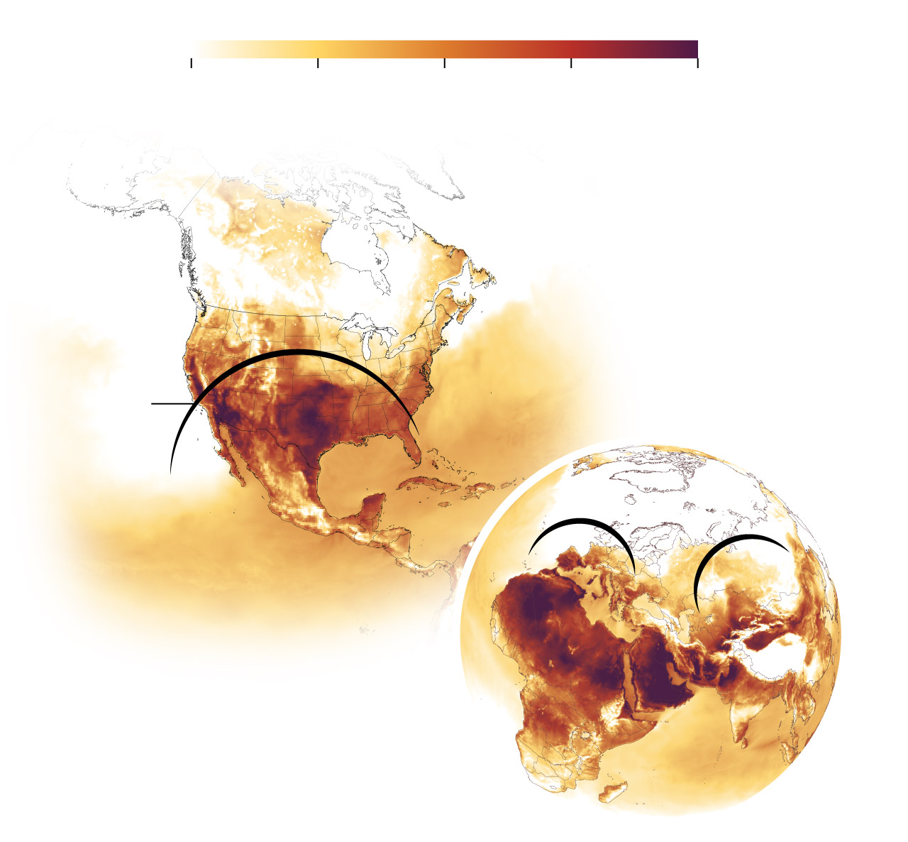 In Earth's hottest month, where the worst, record-setting heat occurred ...