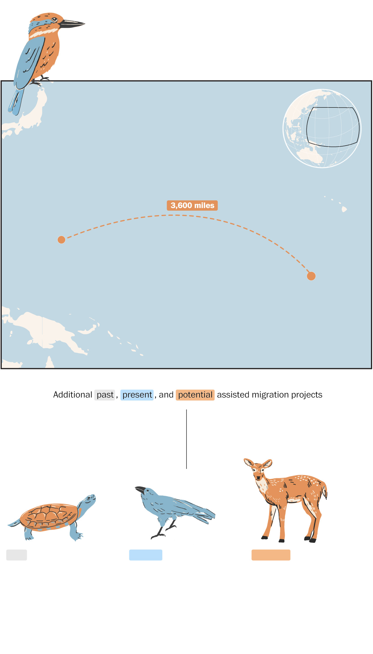 Scientists are migrating nearly extinct species to new locations ...