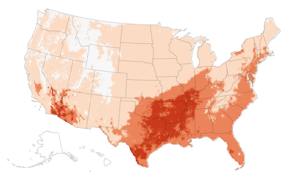 Look up where extreme heat poses the biggest threat in the U.S ...