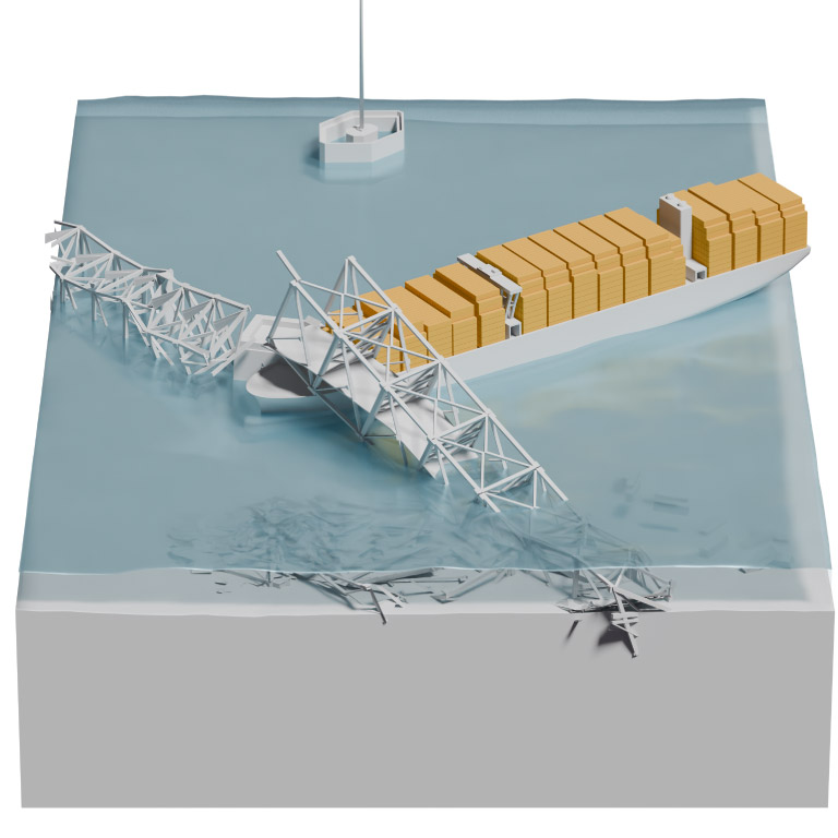 How the massive Baltimore bridge cleanup works, step by step ...