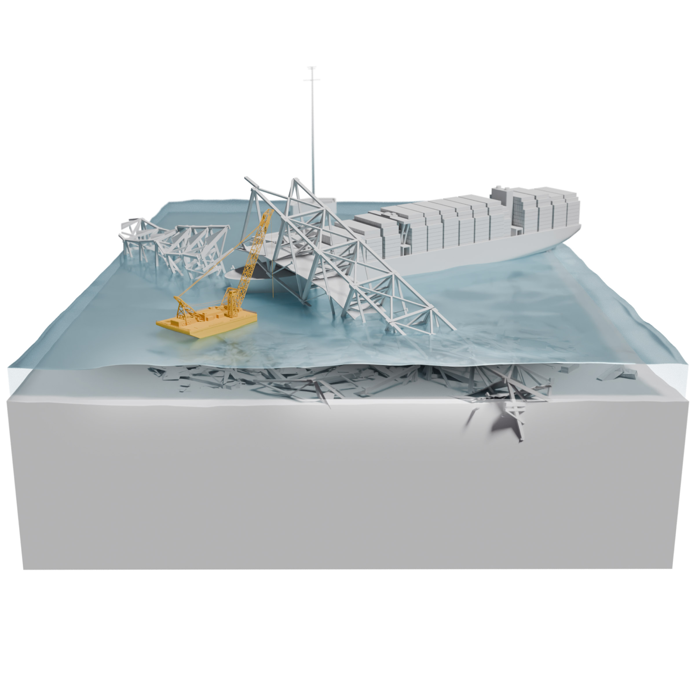 How the massive Baltimore bridge cleanup works, step by step ...