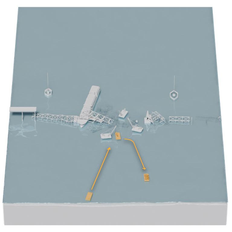 How the massive Baltimore bridge cleanup works, step by step ...