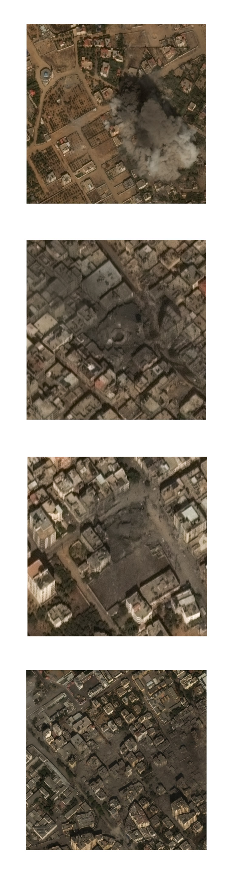 Damage maps of Gaza’s hardest-hit areas in the first days of war - The ...