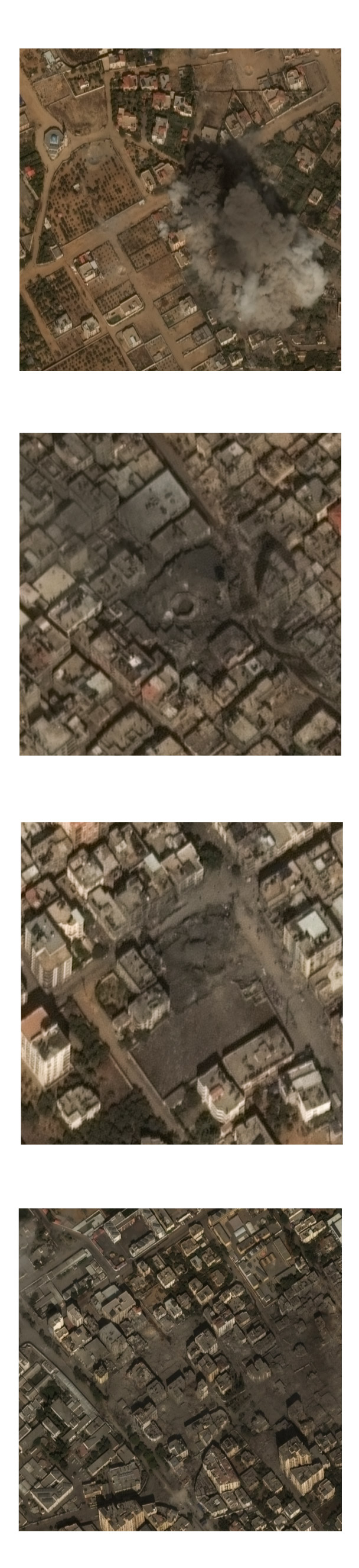 Damage maps of Gaza’s hardest-hit areas in the first days of war - The ...