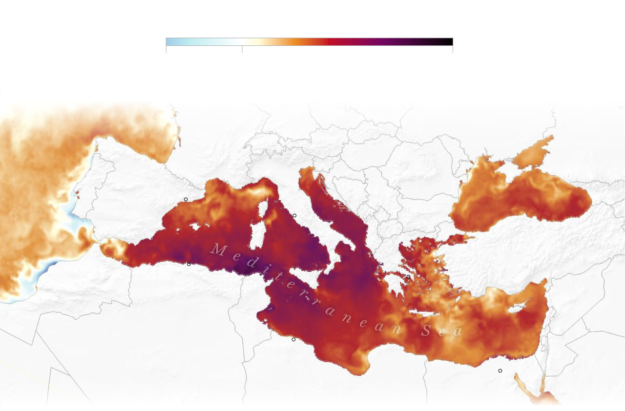 Ocean temperature maps show where waters are extraordinarily hot this ...