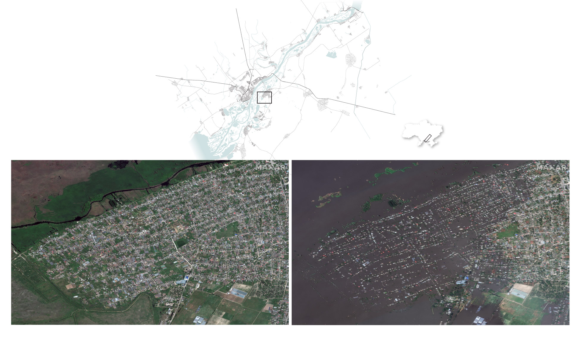 Satellite images show the devastation from the Kakhovka dam collapse ...