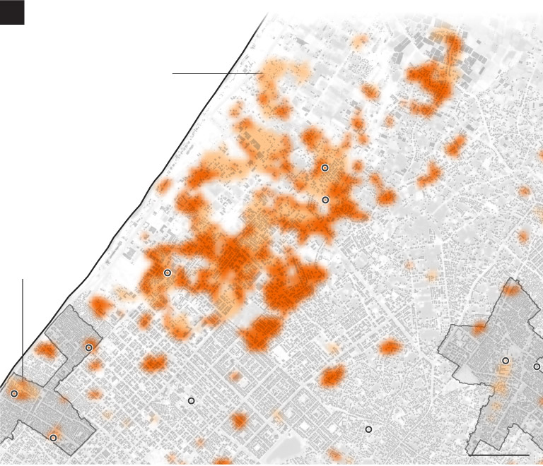 Damage maps of Gaza’s hardest-hit areas in the first days of war - The ...